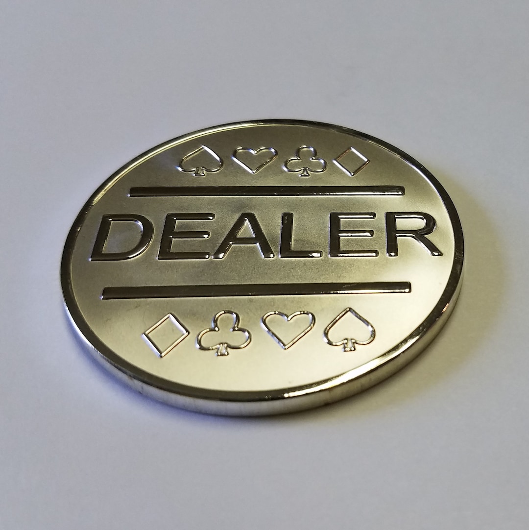 Silver Plated Metal Dealer Button for Poker Games Such as Texas Hold'em ...