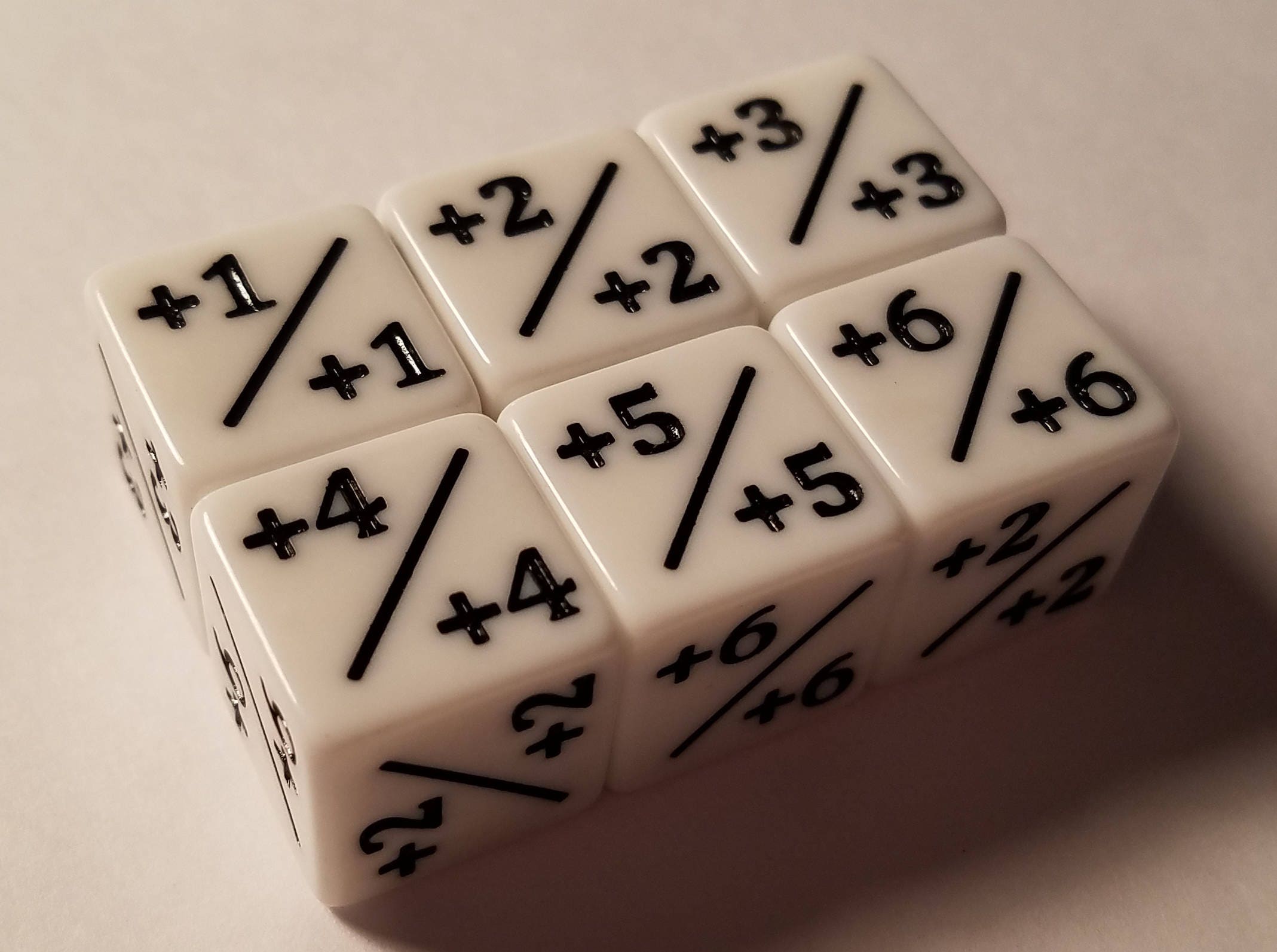 12x Original Dice Counters / White 1/1 & Black 1/1 / for | Etsy