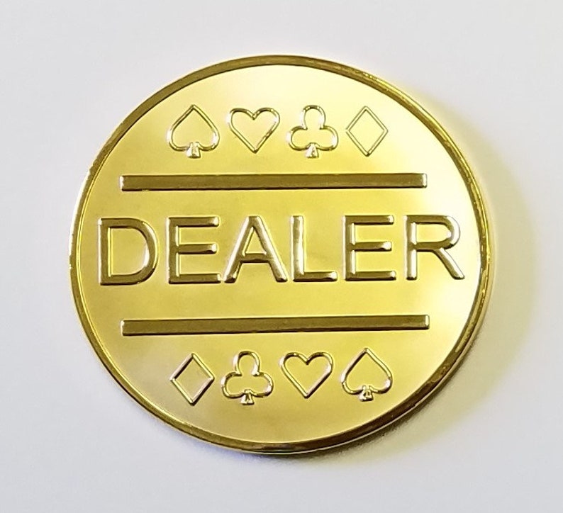 Gold Plated Metal Dealer Button for Poker Games Such as Texas Hold'em ...