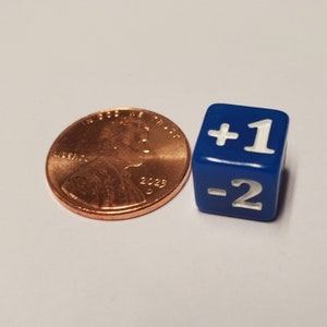 10x Blue Micro CCG Stats and Damage Modifier Dice Compatible With ...