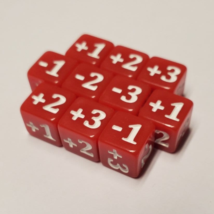 10x Red Micro CCG Stats and Damage Modifier Dice Compatible With Disney Lorcana and Magic: the ...