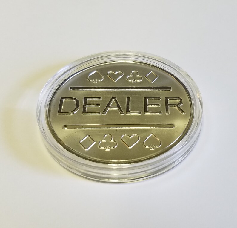 Silver Plated Metal Dealer Button for Poker Games Such as Texas Hold'em ...