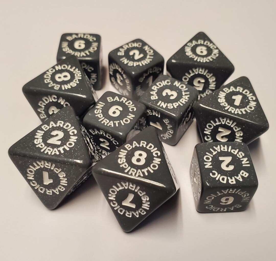 Bardic Inspiration D6 & D8 Dice Bundle Compatible With Dungeons and ...