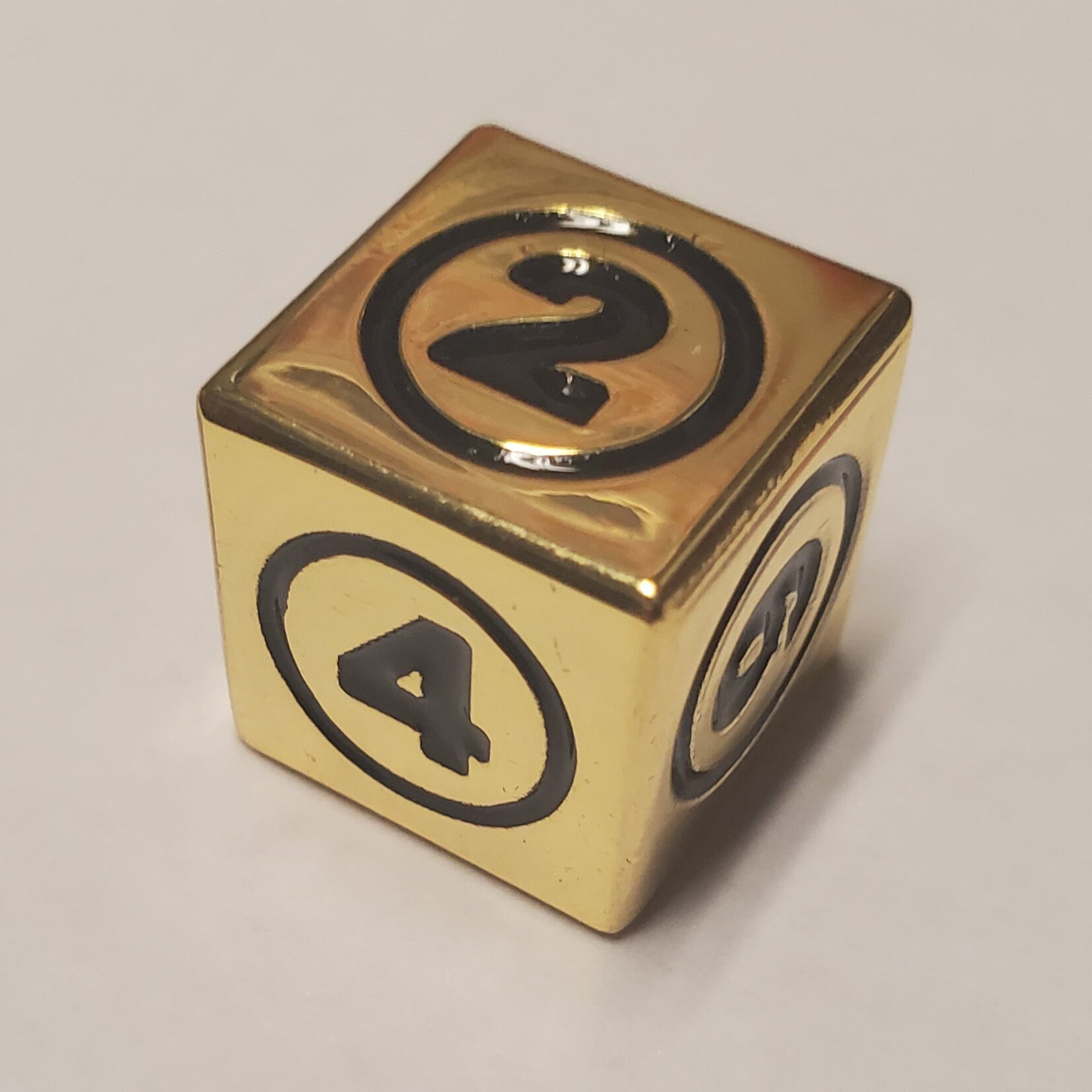 1x Gold Command Zone Metal Die 2, 4, 6, 8, 10 & 12 for Commander Tax ...