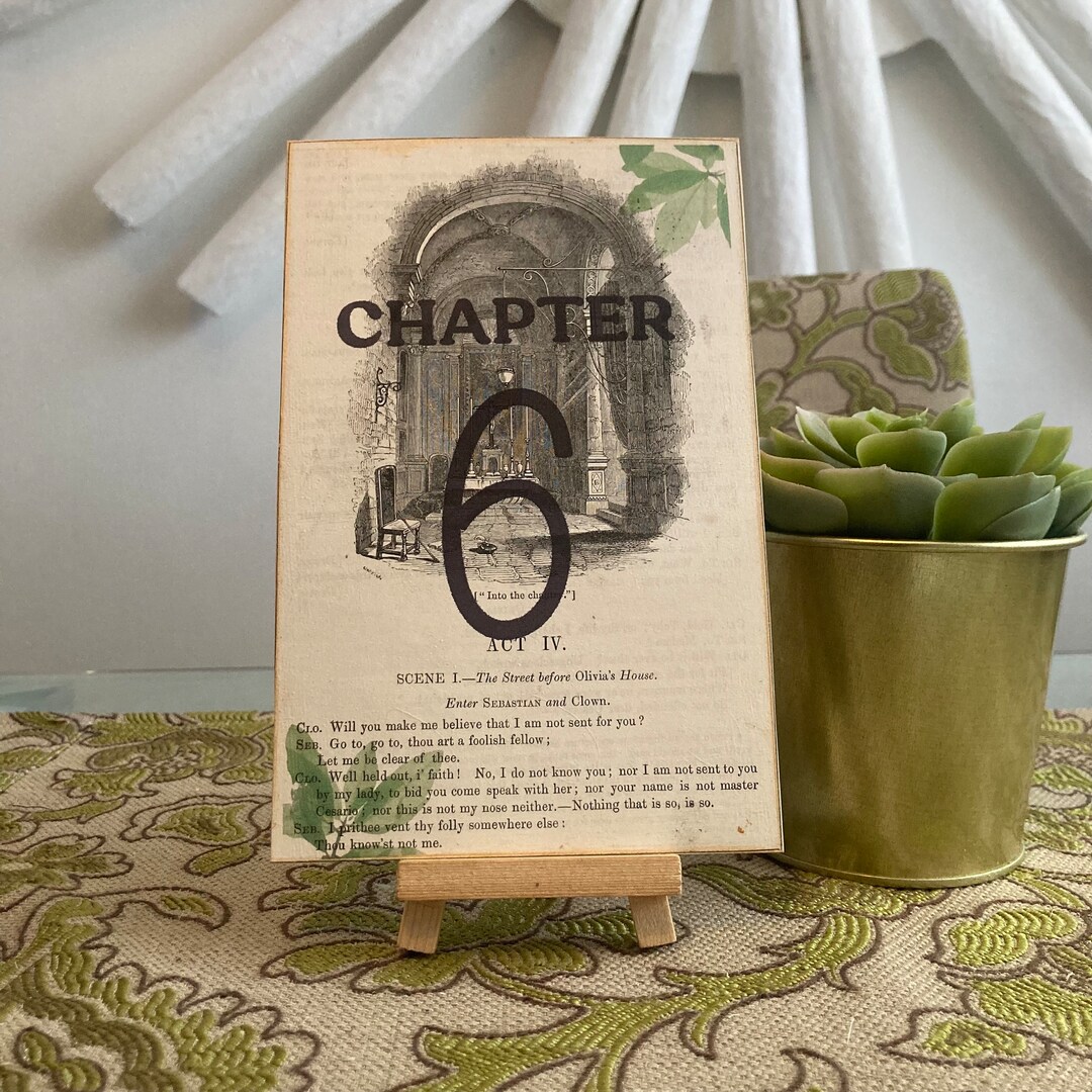 Wedding Table Numbers, Vintage Book Page Table Numbers, Literature ...
