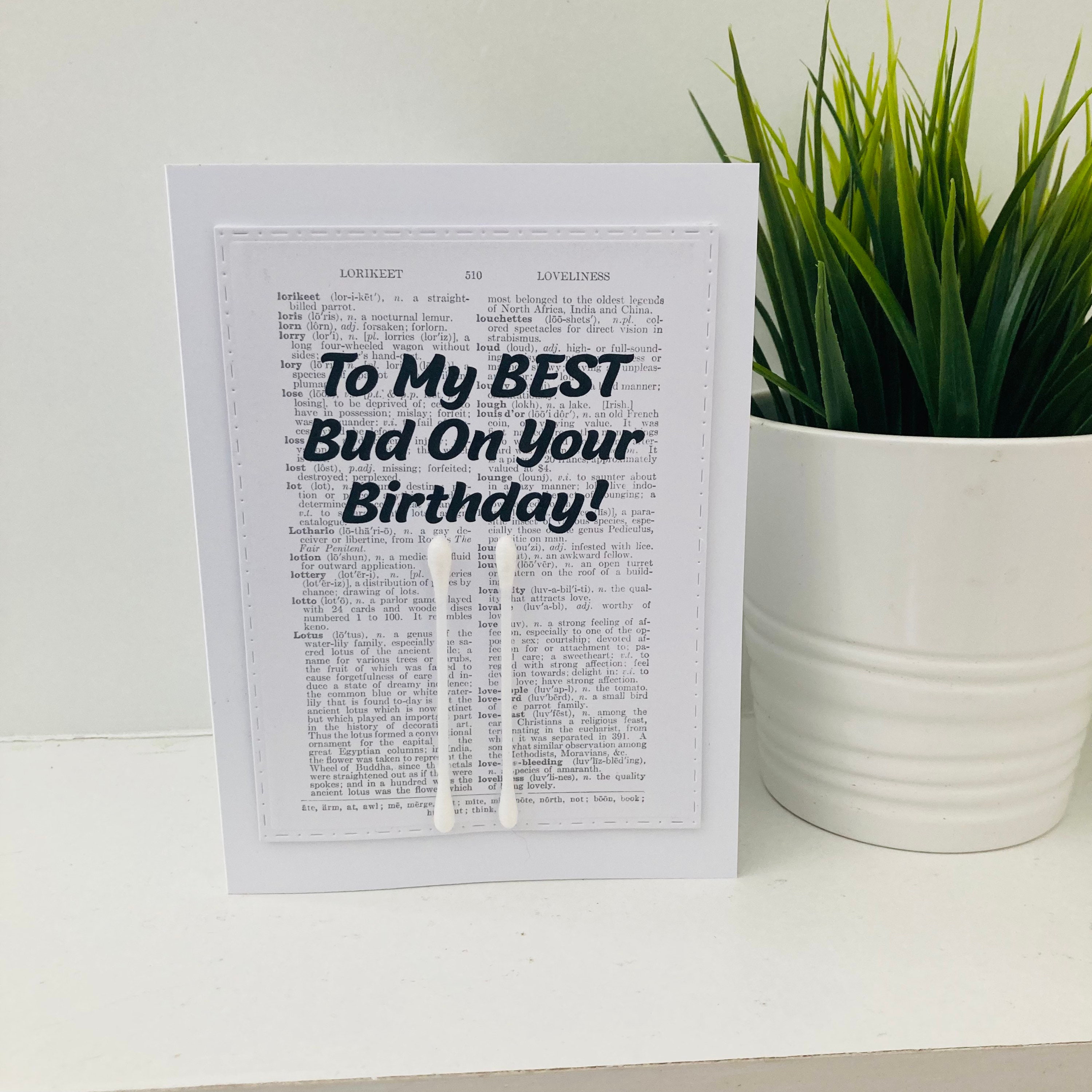 Best Bud Birthday Card - Etsy Denmark