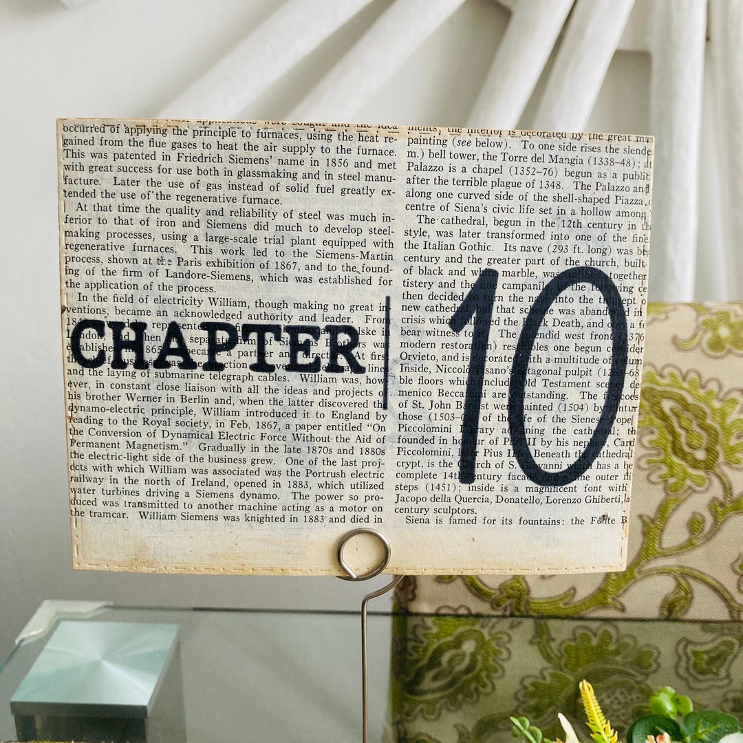 Wedding Table Numbers, Vintage Book Page Table Numbers, Literature ...