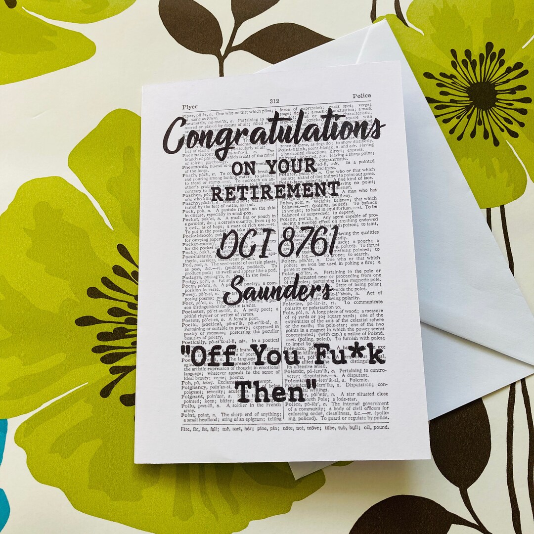 Personalised Police Card, Police Officer Retirement Card ...