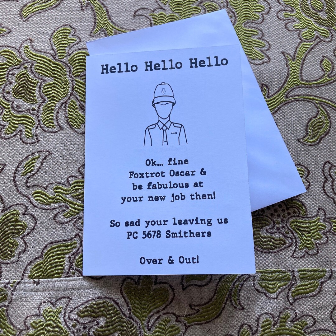 Personalised Police Card, Police Congratulations Card, Line Art, Police ...