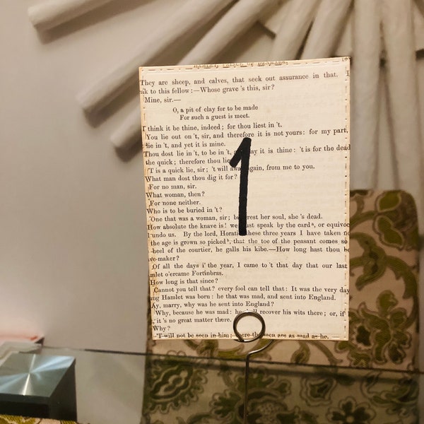 Book Page Table Numbers - Etsy