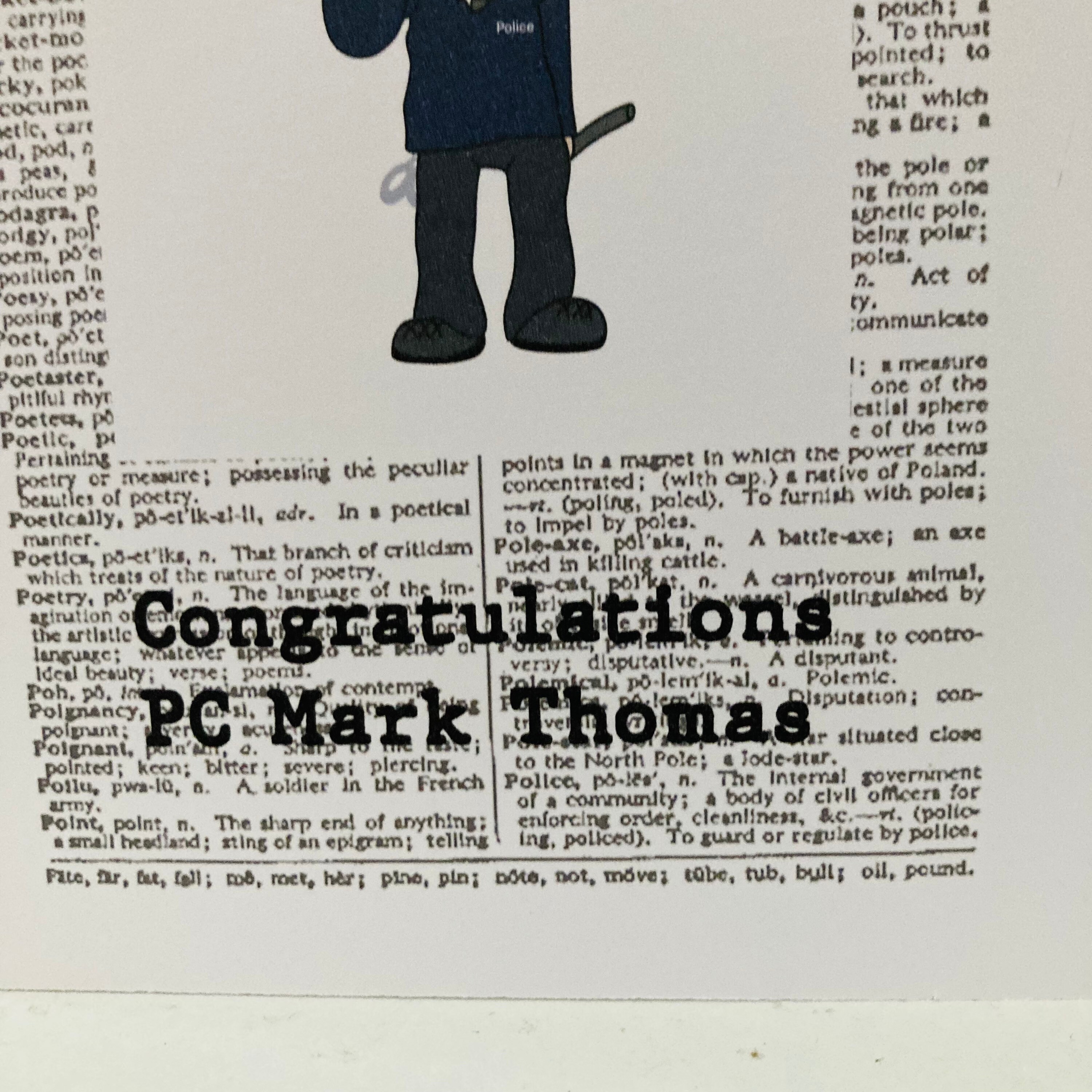 Personalised Police Officer Card Pc Police Promotion New - Etsy