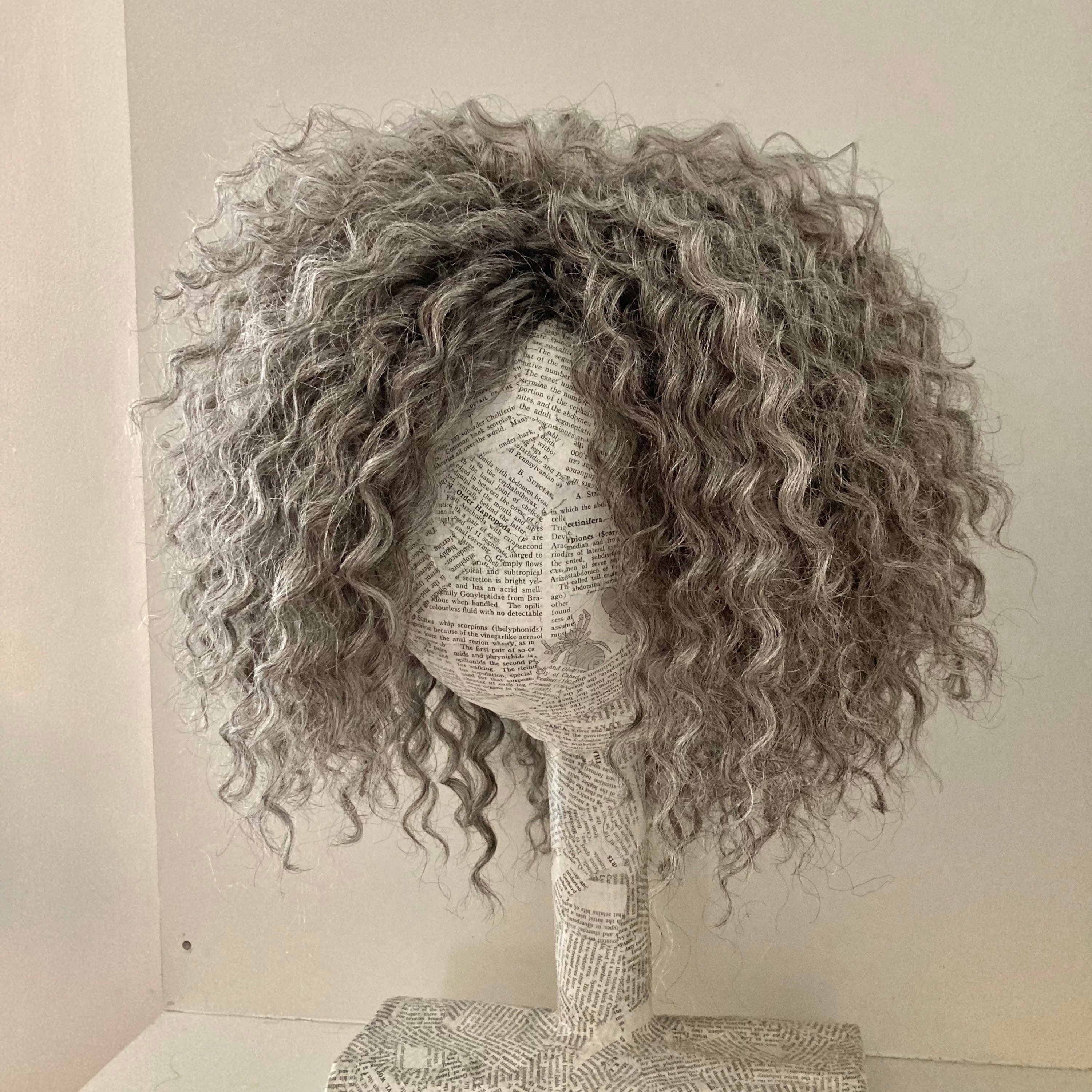 Grey Wig Gray Synthetic Handmade Wig Creativity Designer - Etsy