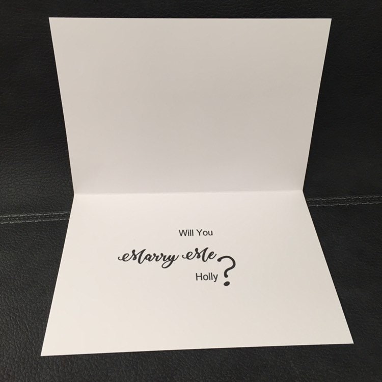 Personalised Marry Me Card for Her, Always, Red Heart Card, Proposal ...