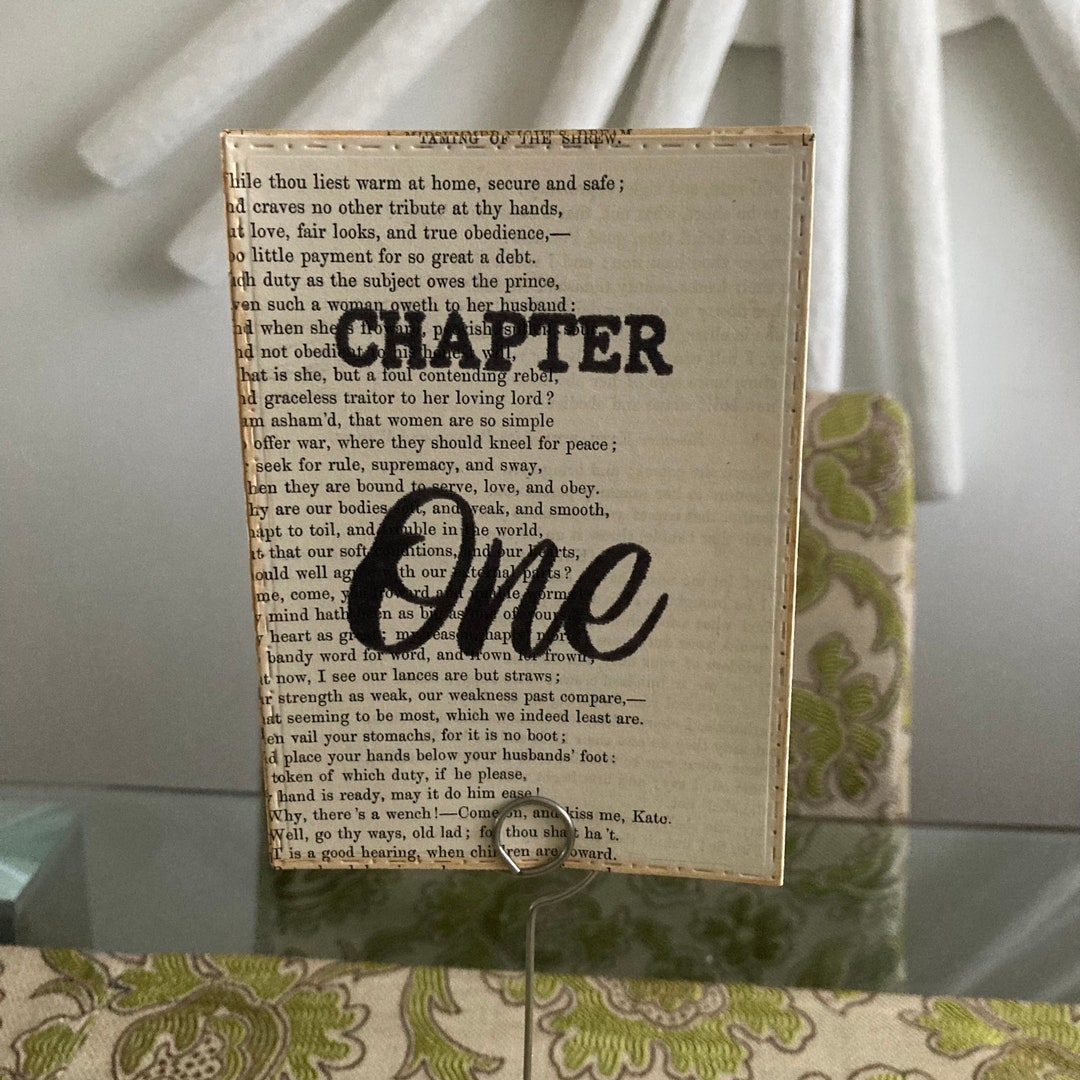 Wedding Table Numbers, Vintage Book Page Table Numbers, Literature ...