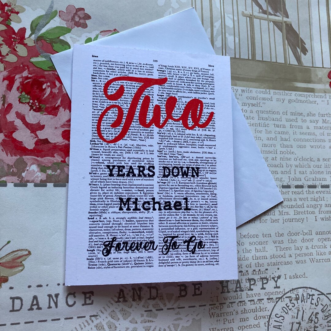 Personalised 2nd Wedding Anniversary Card Two Years - Etsy
