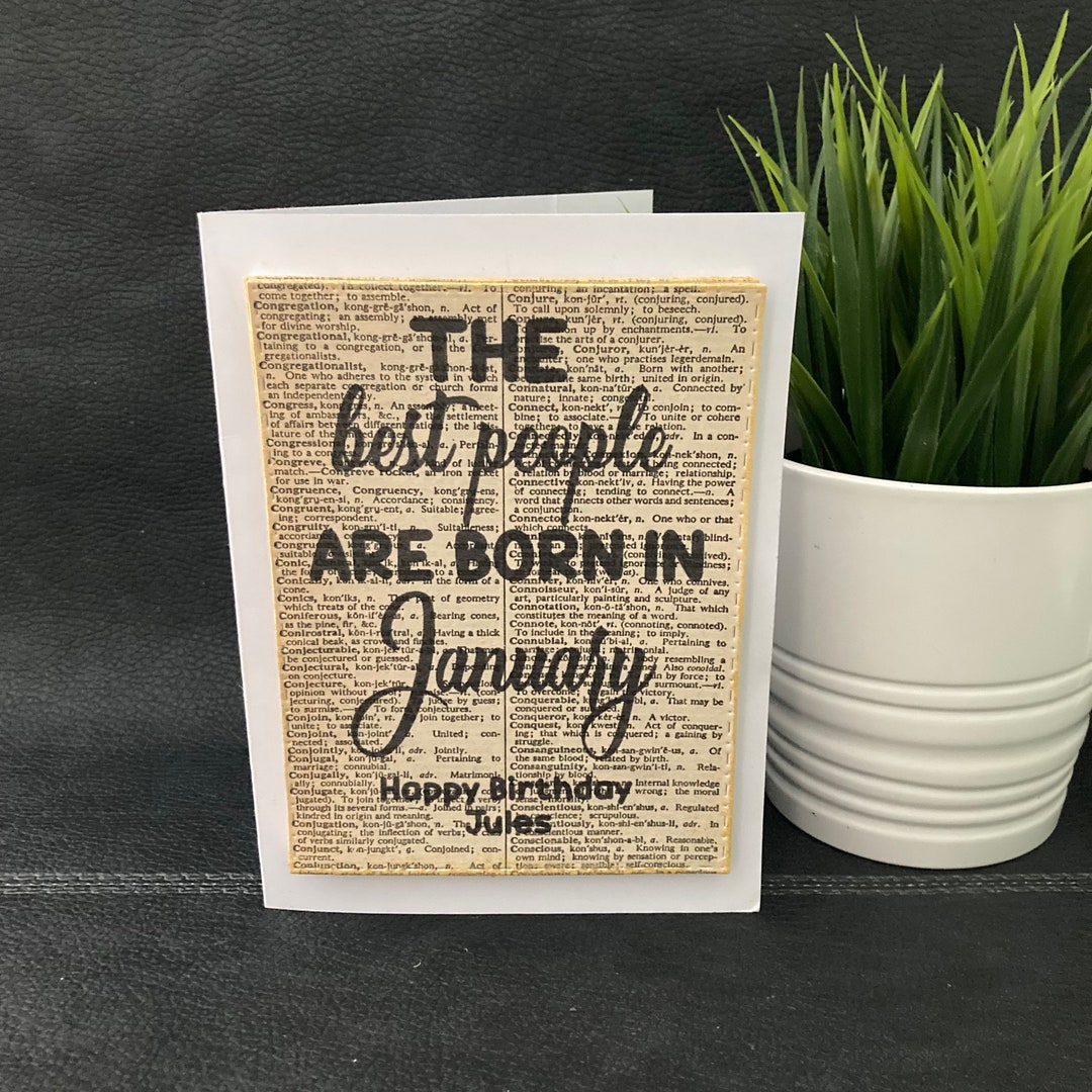 Personalised 3D Birthday Month Card January February March - Etsy
