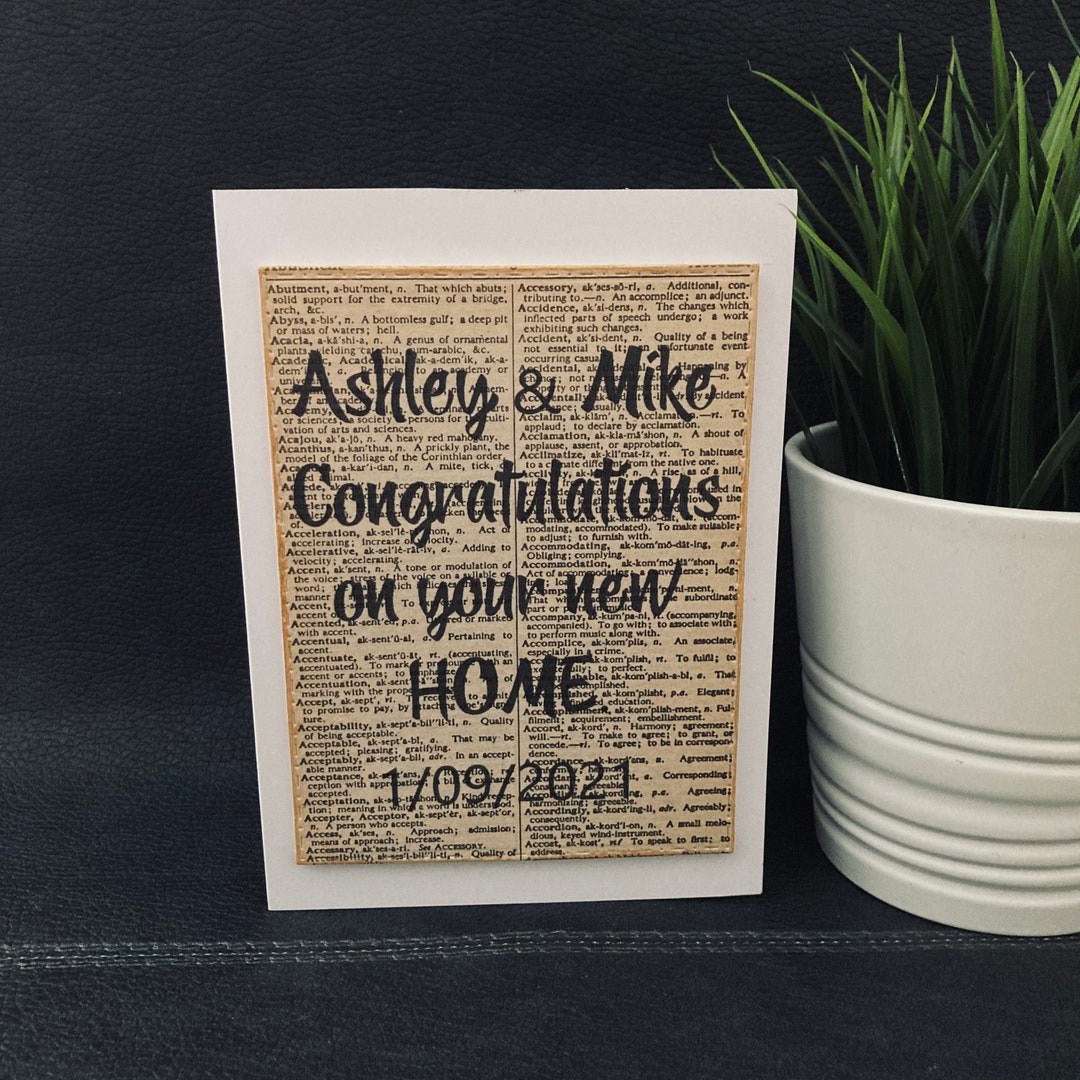 Personalised Congratulations on Your New Home, 3D Vintage ...