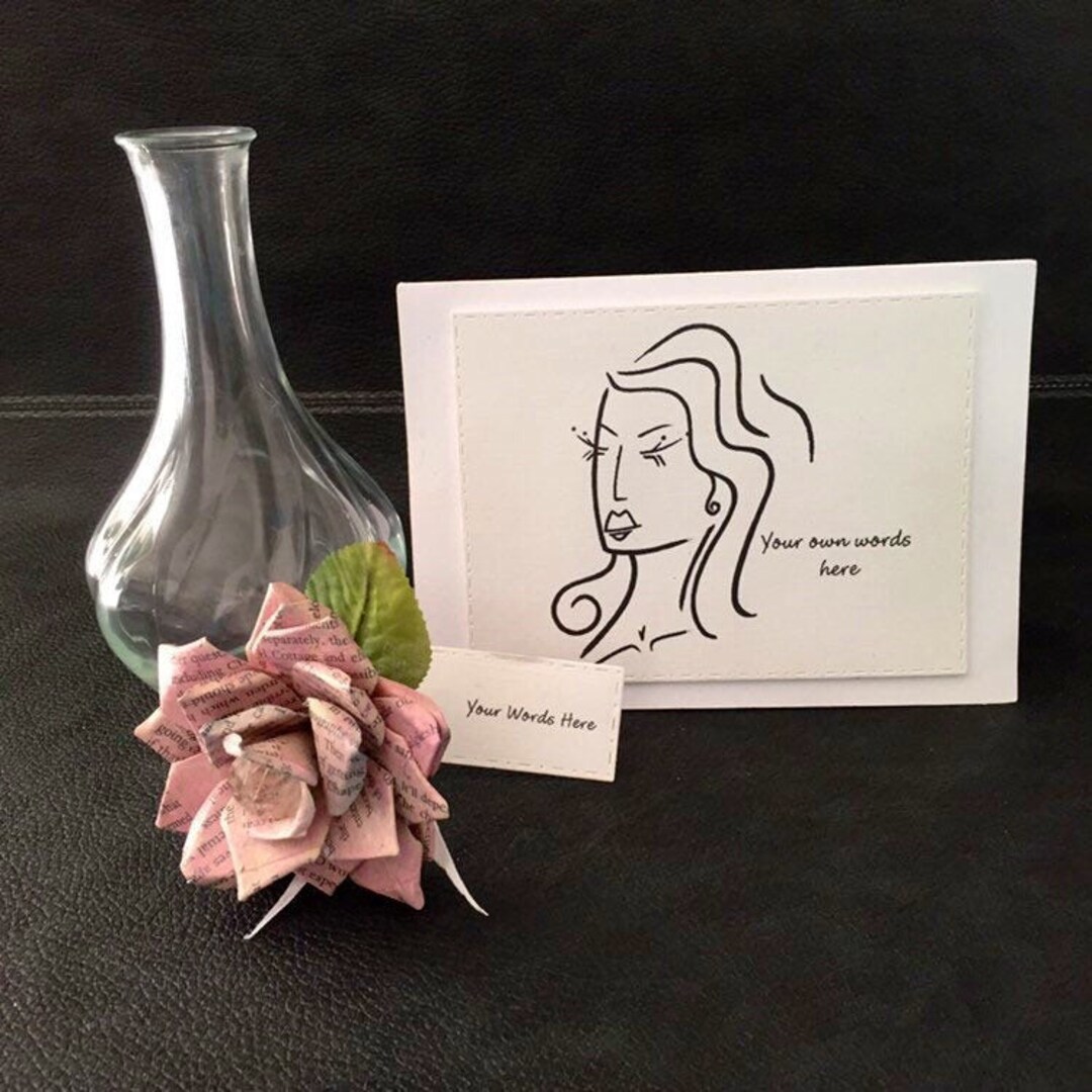 Personalised Book Rose Gift, Book Page Flowers, Literary Gift, Bookworm ...