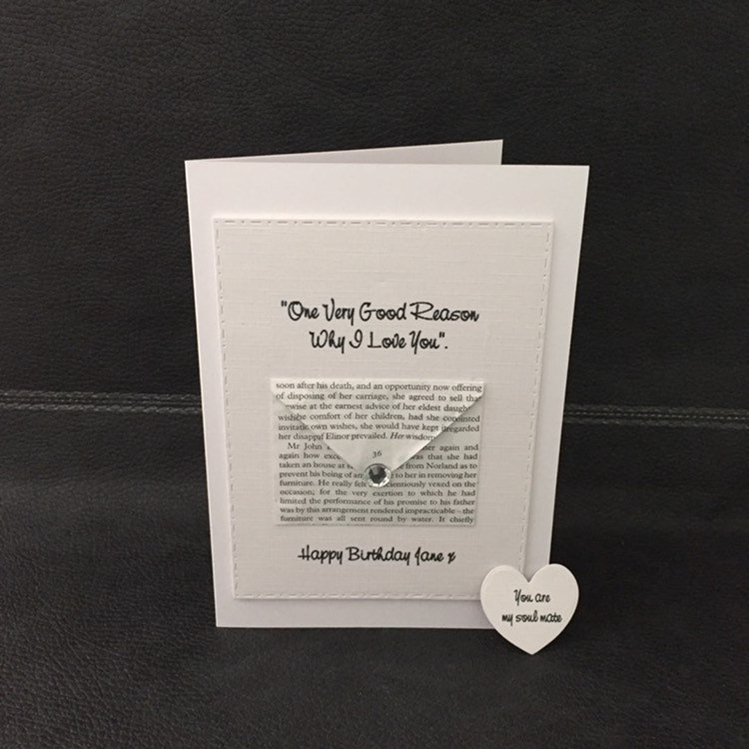 Personalised Birthday Card Book Themed Card Book Card for - Etsy UK