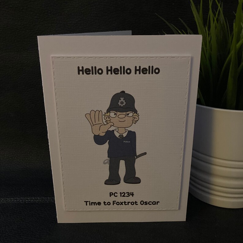 Personalised 3D Police Card Police Promotion New Job - Etsy
