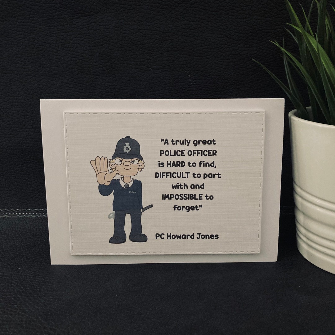 Personalised Police Card, Police Officer Retirement Card, Leaving Card ...