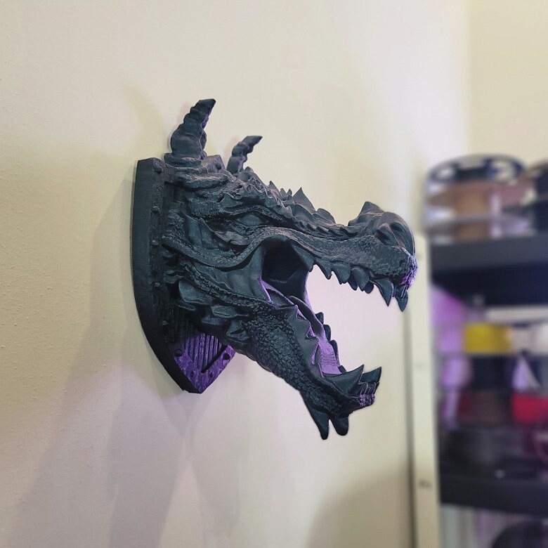 3D Printed Dragon Controller Stand - Fantasy Wall Decor & Headphone ...