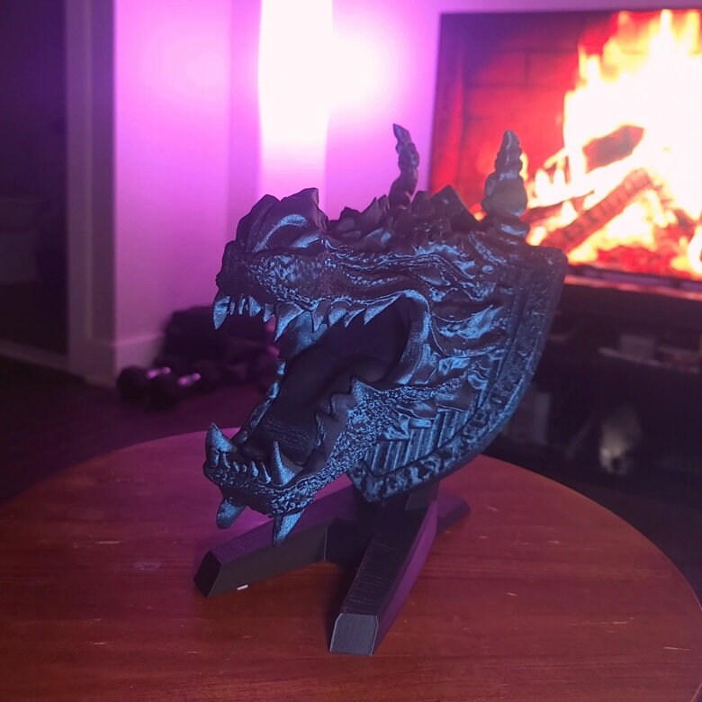 3D Printed Dragon Controller Stand - Fantasy Wall Decor & Headphone ...