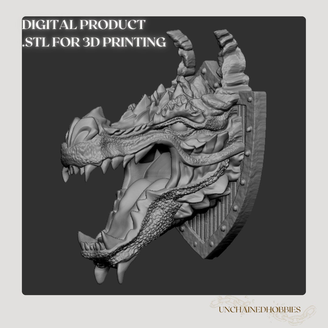 Dragon Headphone Stand: Gaming Controller Holder 3D Print File (STL) - Etsy