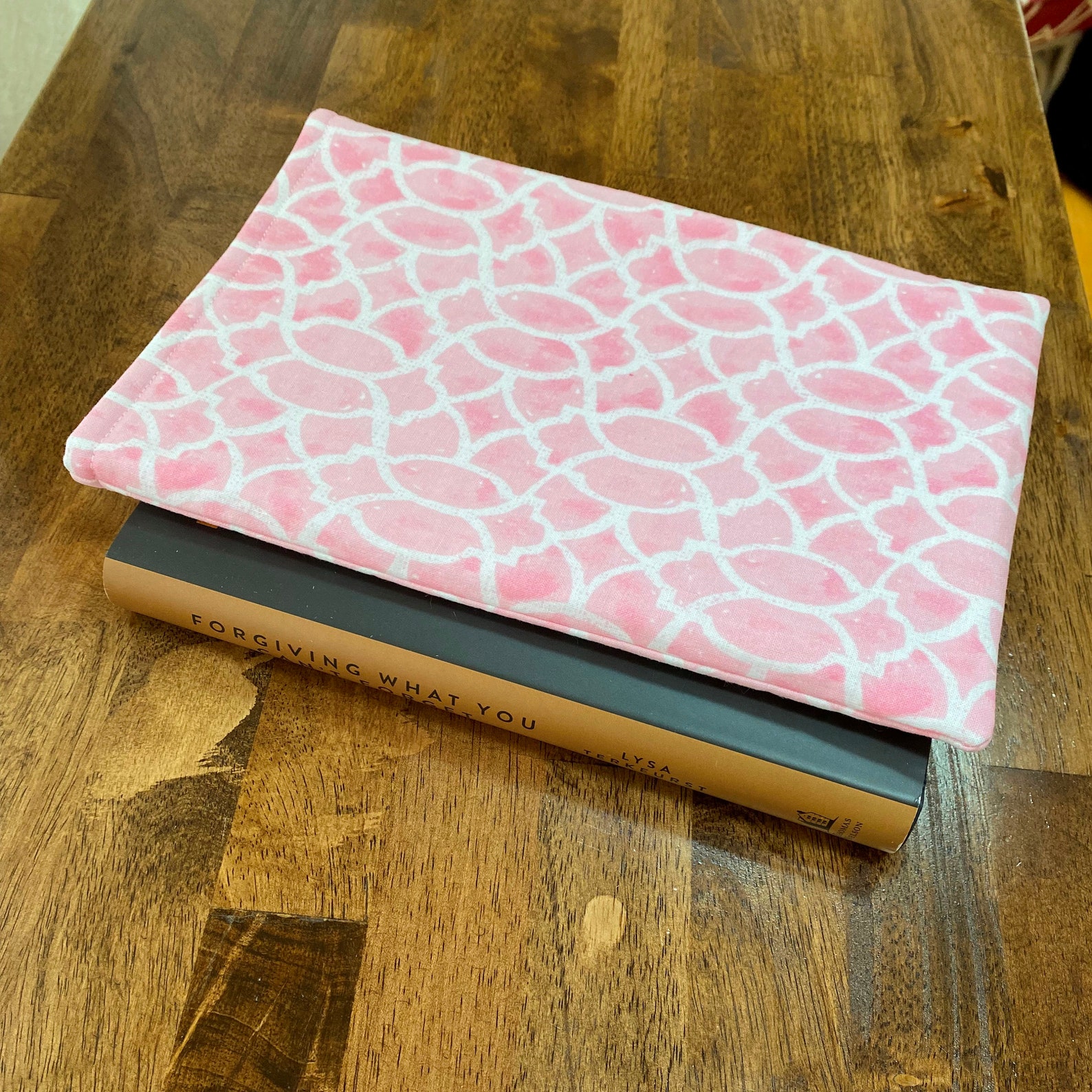 Pretty Pink Padded Book Sleeve With or Without Snap Closure, Book Cover ...