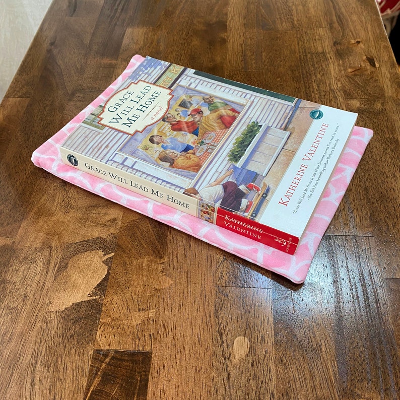 Pretty Pink Padded Book Sleeve With or Without Snap Closure, Book Cover ...