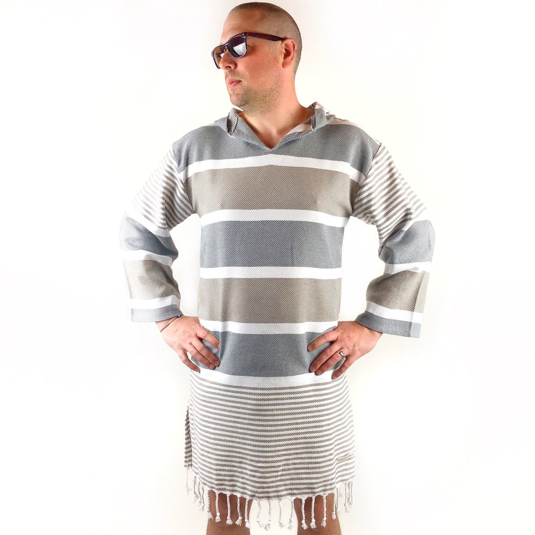 Turkish Towel Robe Turkish Bath Robe Beach Robe Hooded - Etsy