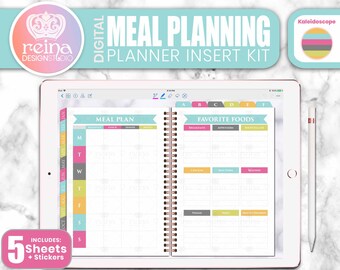 Daily & Hourly Digital Planner Insert Kit Kaleidoscope | Etsy