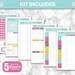 Meal Planning Digital Planner Insert Kit | Kaleidoscope - Etsy