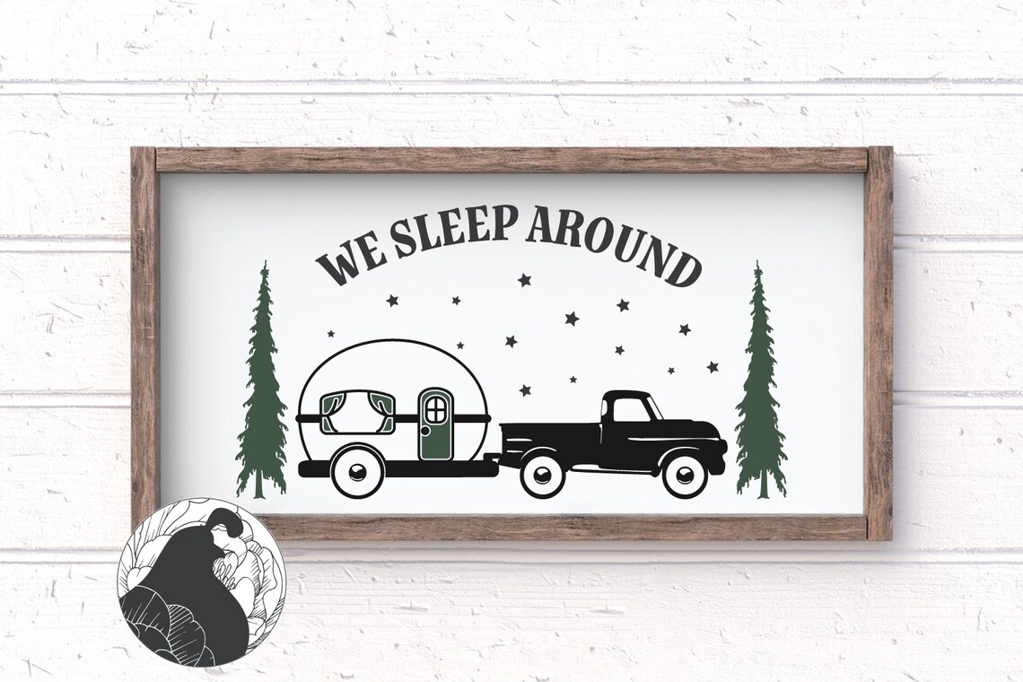 We Sleep Around SVG Camping Cut File Camper Svg Svg Vintage - Etsy