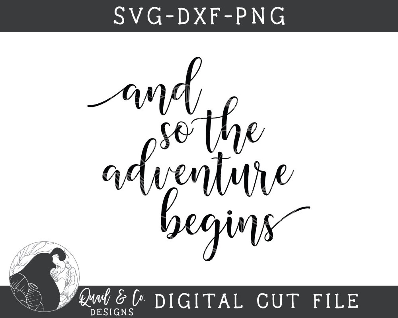And so the Adventure Begins SVG Wedding Cut File Wedding - Etsy