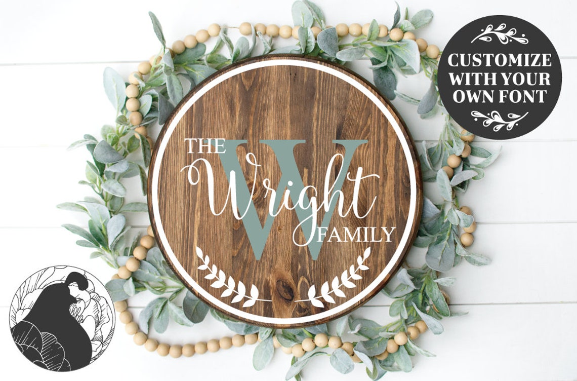 Round Family Name Svg Family Name Svg Last Name Svg | Etsy