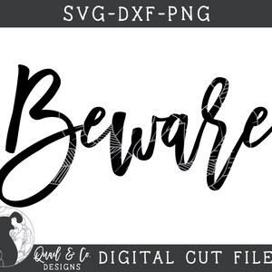 Beware SVG Halloween Sign Cut File Halloween Sign Design - Etsy