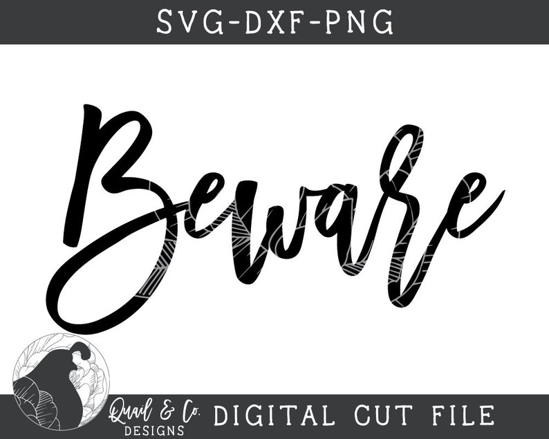 Beware SVG Halloween Sign Cut File Halloween Sign Design | Etsy