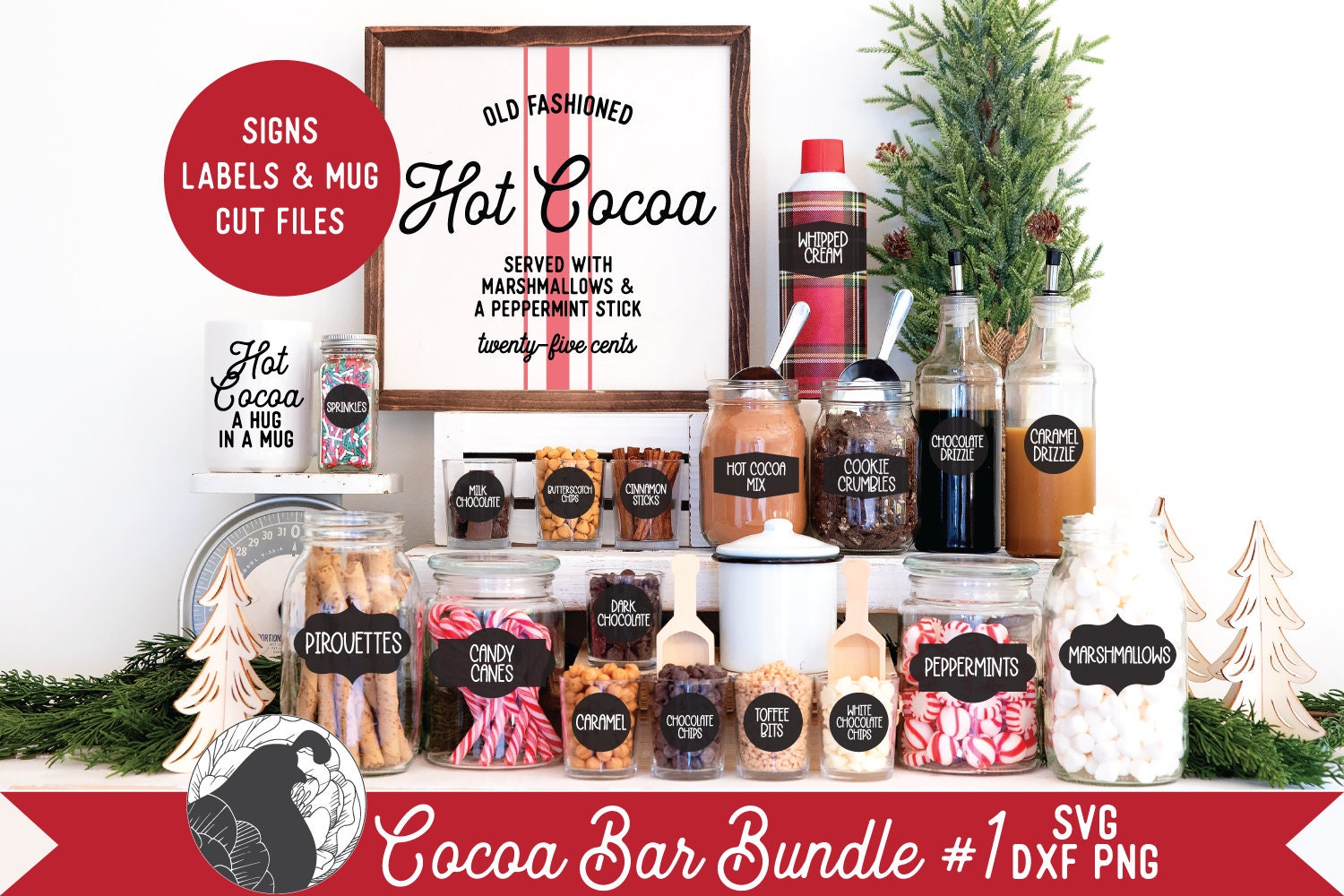 Cocoa Bar SVG Bundle Christmas SVG Bundle Cocoa Bar Labels | Etsy