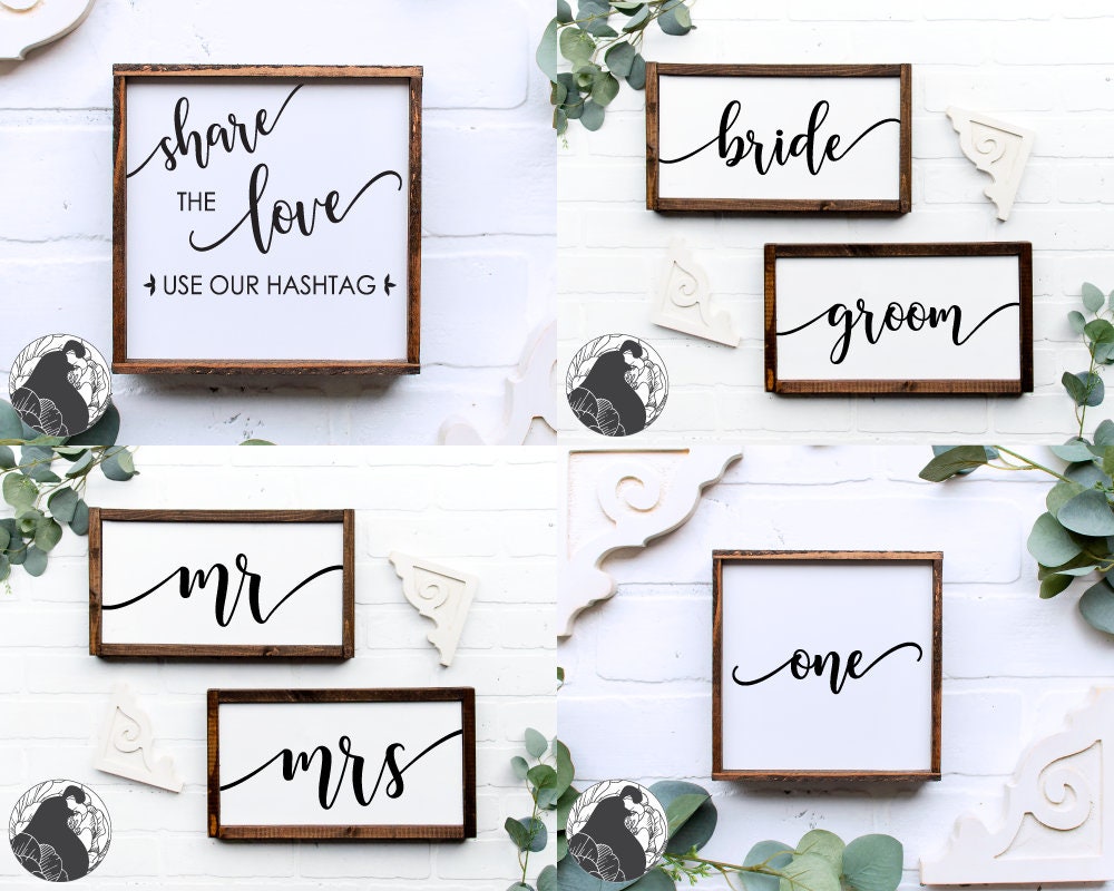 Wedding SVG Bundle Wedding Signs Svg Wedding Cut File - Etsy UK