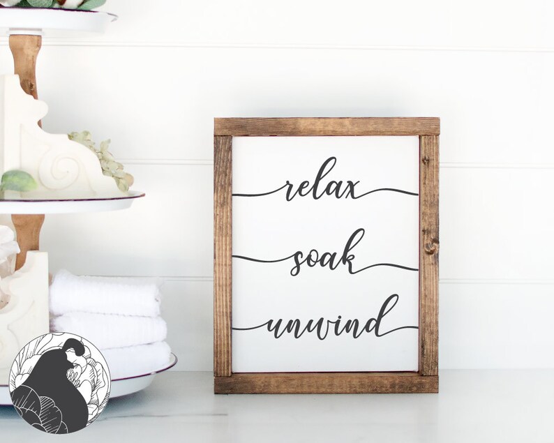 Relax Soak Unwind SVG Bathroom svg Oversized Wall Art | Etsy Relax Soak Unwind SVG Bathroom svg Oversized Wall Art | Etsy