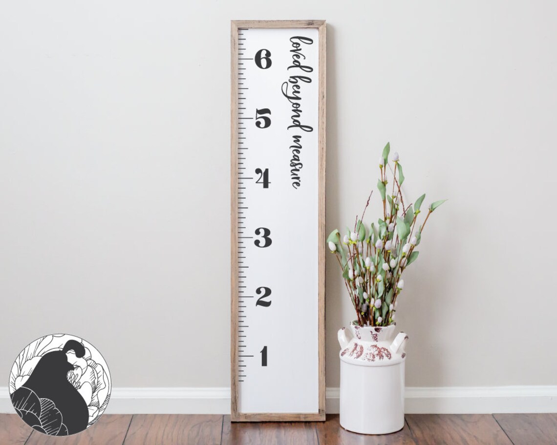 Growth Chart SVG Growth Ruler Svg Loved Beyond Measure Svg - Etsy Canada
