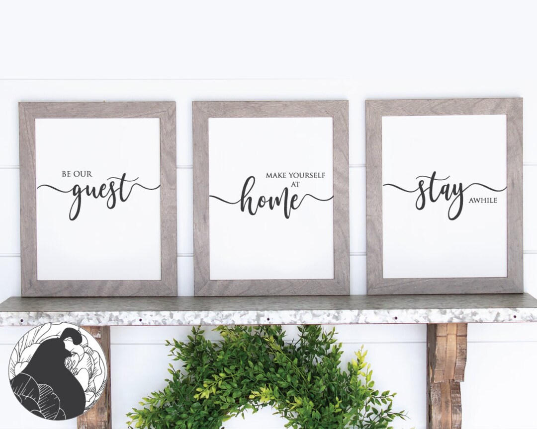 Guest Room SVG Bundle: Welcome Home Decor Cut Files (digital Download ...