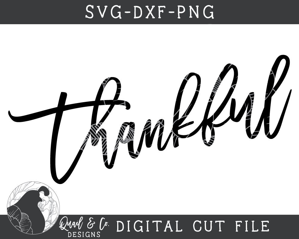 Thankful Cut File for Oversized Wall Art Fall Sign SVG | Etsy