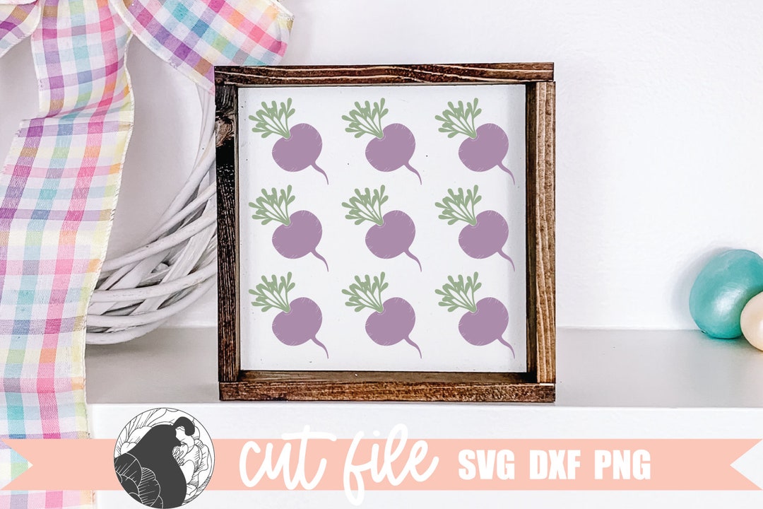 Turnip Pattern SVG, Spring Pattern PNG, Easter Cut File, Farmhouse Sign ...