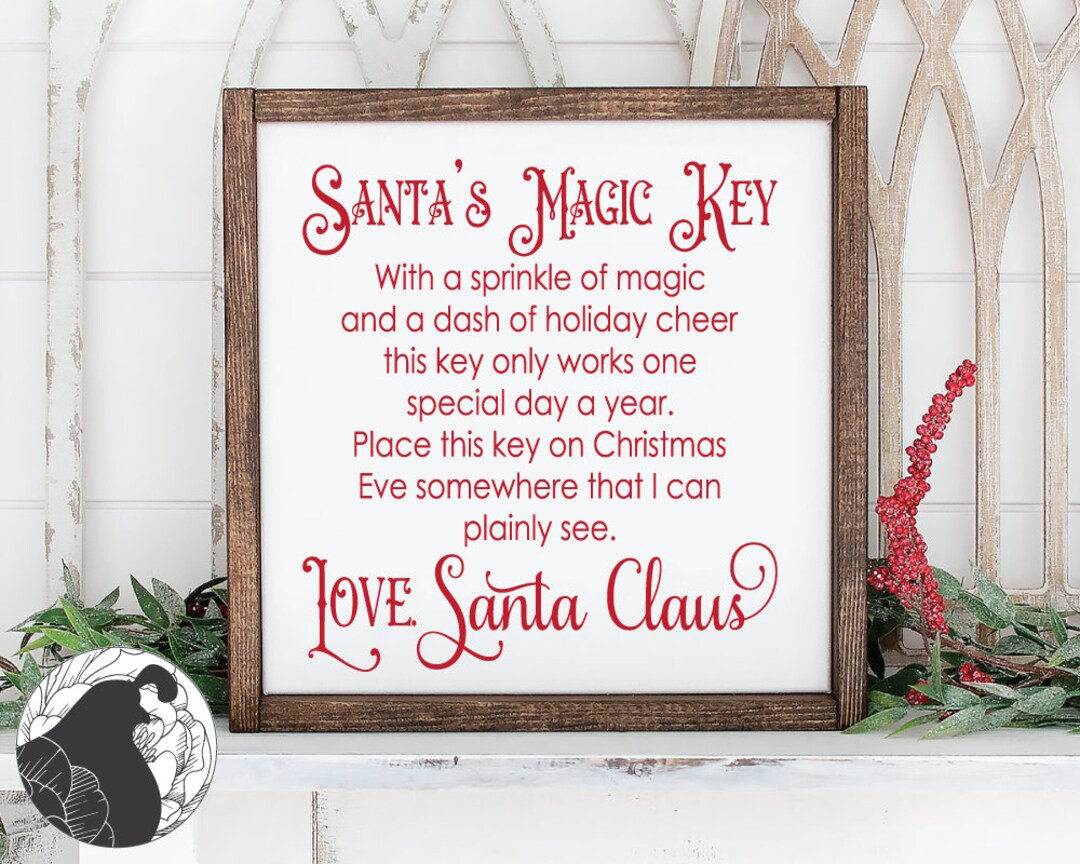 Svg Files, Christmas Svg, Santa's Magic Key Svg, Santa Key Svg, Cut ...