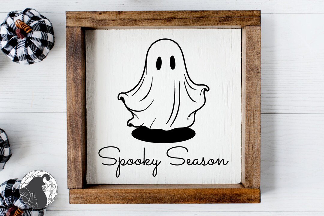 Spooky Season SVG, Halloween SVG, Cute Retro Ghost, Halloween Sign ...