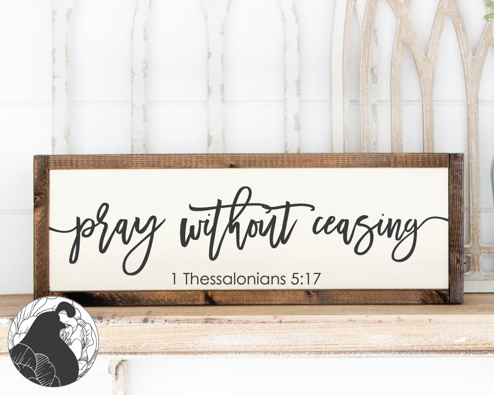 Pray Without Ceasing SVG: Christian Bible Quote Cut File - Etsy