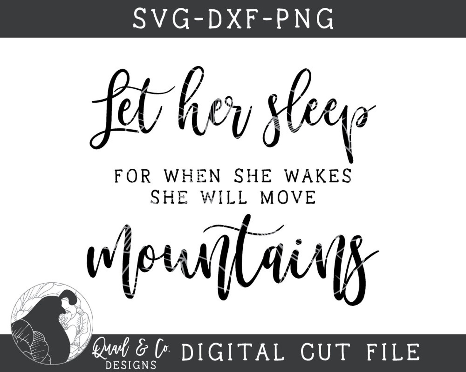 SVG Files Let Her Sleep Svg Baby Girl Svg Nursery Svg She - Etsy