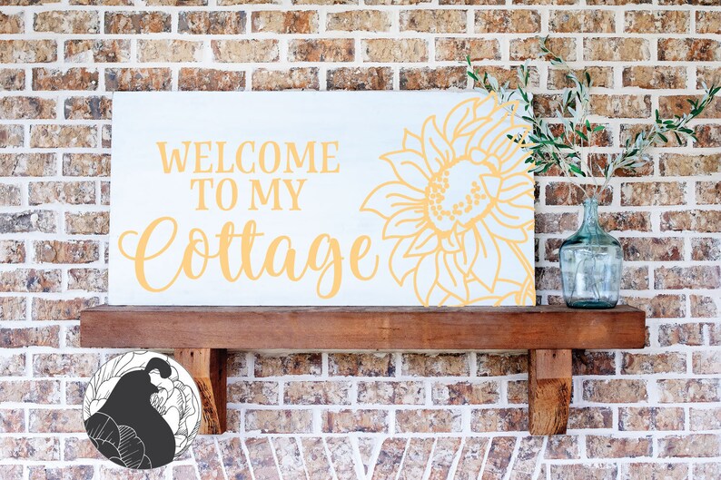 Welcome to My Cottage SVG Cottagecore Cut File Sunflower - Etsy